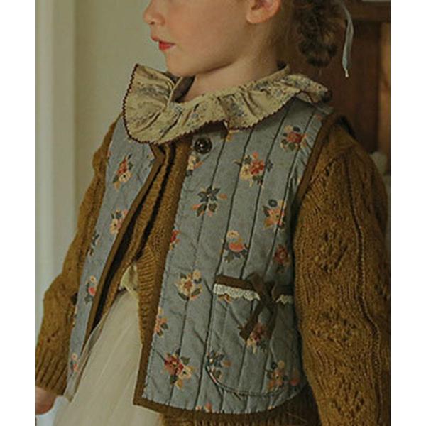 『セール実施中』ZOZO問い合わせ番号:79937921ショップ:aimoha，アイモハブランド:aimoha，アイモハ商品名:【aimoha-KIDS-】子供服　田舎風レトロ中綿花柄ベストカテゴリ:トップス>ベストブランド品番:YQ...