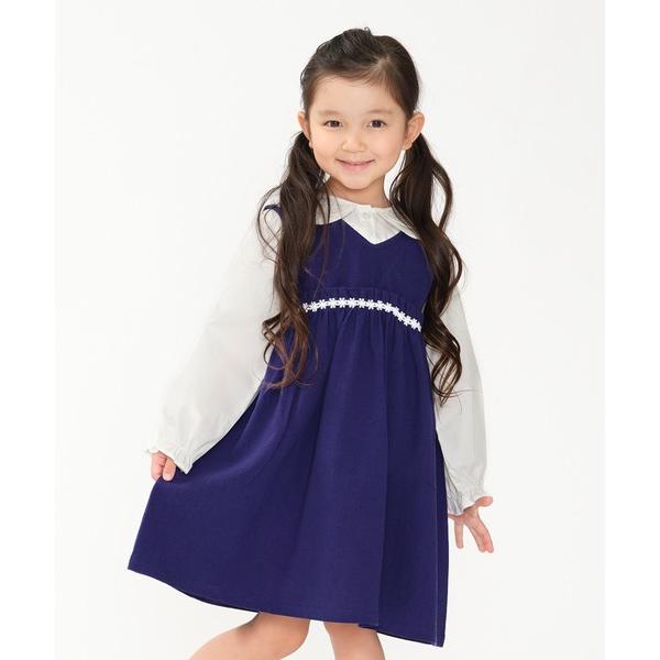 『セール実施中』ZOZO問い合わせ番号:79939401ショップ:こどもの森e-shop，コドモノモリイーショップブランド:moujonjon，ムージョンジョン商品名:お花レース付ジャンパースカートカテゴリ:ワンピース/ドレス>ジャン...