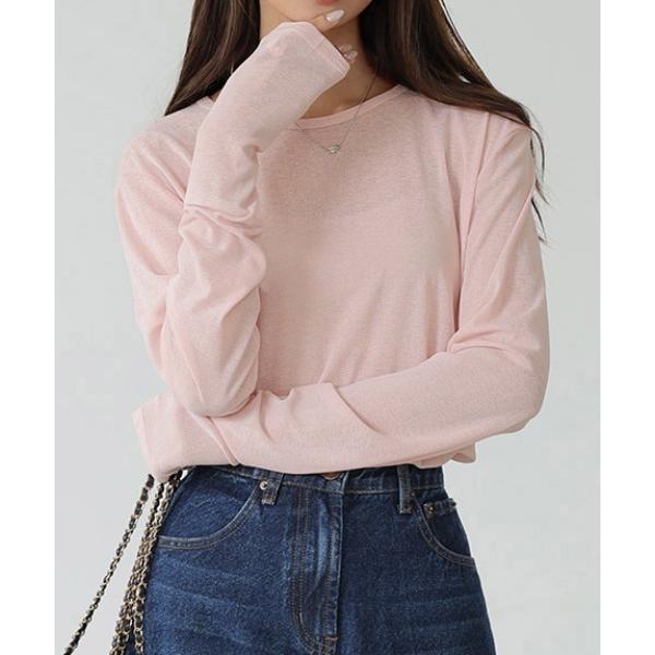 『タイムセール実施中』ZOZO問い合わせ番号:79971186ショップ:Ada.，エイダブランド:COCOMOMO，ココモモ商品名:ロングシーズン使える スラブシアートップス カットソー 長袖 シアートップス シアーロンT レイヤードトップ...