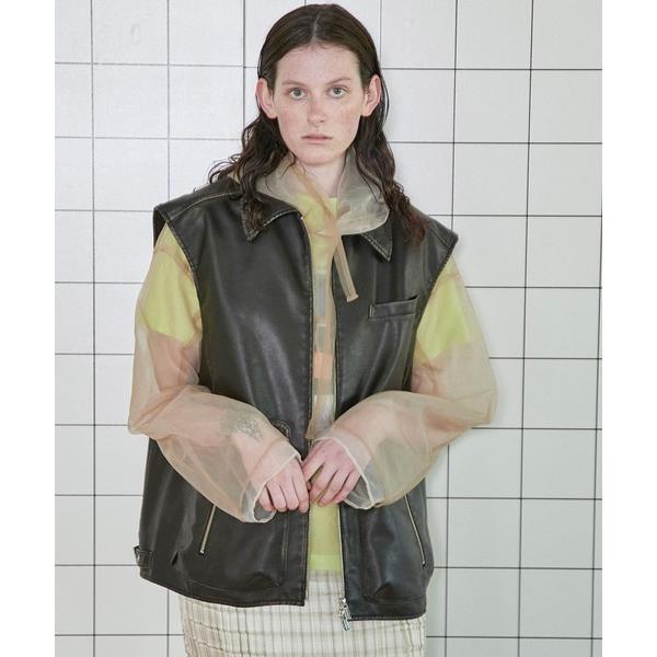 『タイムセール実施中』ZOZO問い合わせ番号:80107011ショップ:MAISON SPECIAL，メゾン スペシャルブランド:MAISON SPECIAL，メゾンスペシャル商品名:Washed Vegan Leather Vest/ウォ...