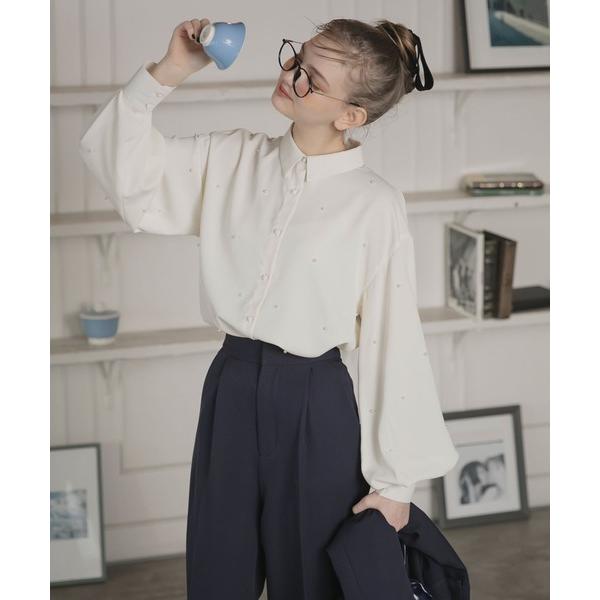 ZOZO問い合わせ番号:80142242ショップ:BONLECILL，ボンルシールブランド:BONLECILL noir，ボンルシールノワール，BONLECILL，ボンルシール商品名:【BONLECILL noir】パールボリュームスリーブ...