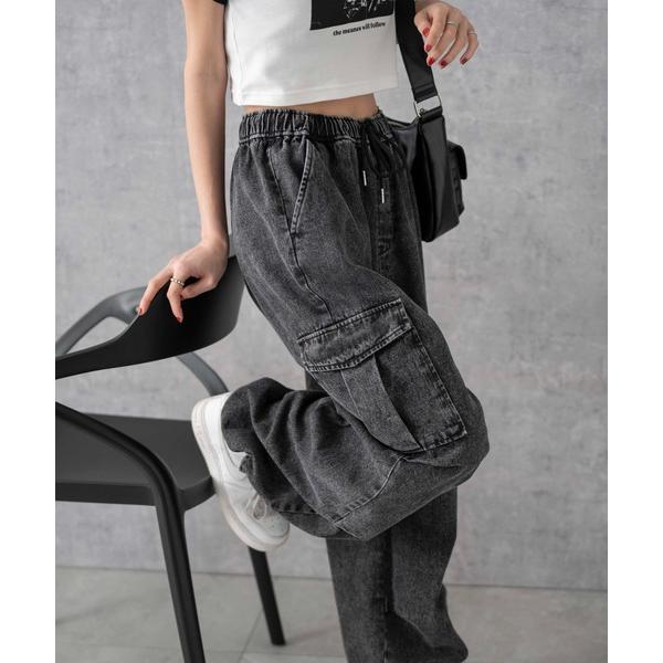 『セール実施中』ZOZO問い合わせ番号:80142319ショップ:WEGO，ウィゴーブランド:WEGO，ウィゴー商品名:WEGO/デニムパラシュートカーゴパンツカテゴリ:パンツ>デニムパンツブランド品番:WE24SS12-L0001素...