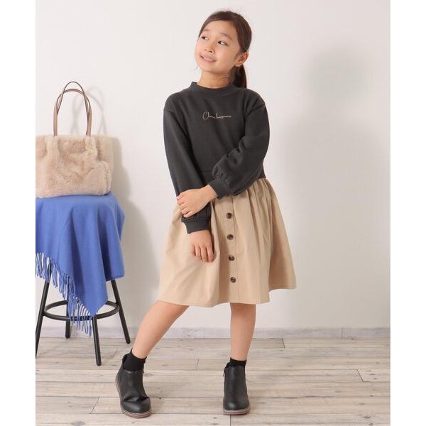 『タイムセール実施中』ZOZO問い合わせ番号:80174106ショップ:ikka LOUNGE，イッカラウンジブランド:ikka，イッカ商品名:前ボタンスカートドッキングワンピース（120~160cm）カテゴリ:ワンピース/ドレス>ワ...