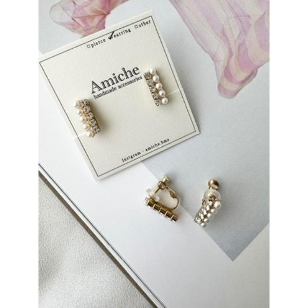 ZOZO問い合わせ番号:80235895ショップ:TONE，トーンブランド:tone，トーン商品名:【Amiche】パールイヤリング(MA)カテゴリ:アクセサリー>イヤリングブランド品番:Amiche-014E素材:金メッキ原産国:日...