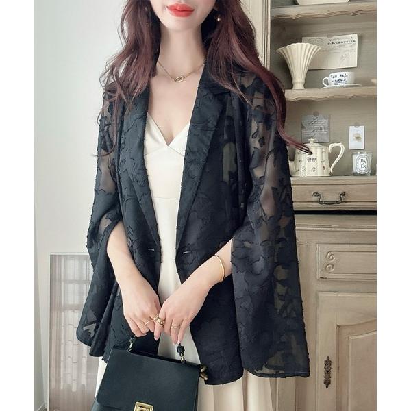 『タイムセール実施中』ZOZO問い合わせ番号:80301722ショップ:junoah，ジュノアブランド:Meiru，メイル商品名:シアージャガードスリットスリーブテーラードジャケットカテゴリ:ジャケット/アウター>テーラードジャケット...