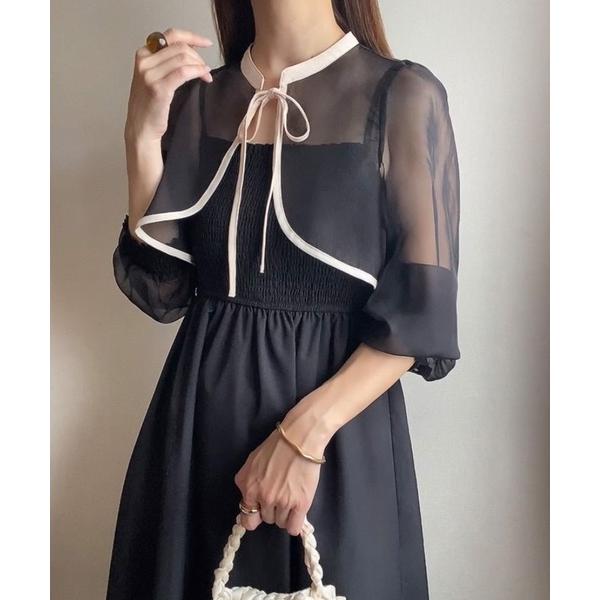 『タイムセール実施中』ZOZO問い合わせ番号:80302715ショップ:JUNOAH，ジュノアブランド:FILLOU，FILLOU，JUNOAH，ジュノア商品名:シアーボレロ＋キャミワンピースカテゴリ:ワンピース/ドレス>ワンピースブ...