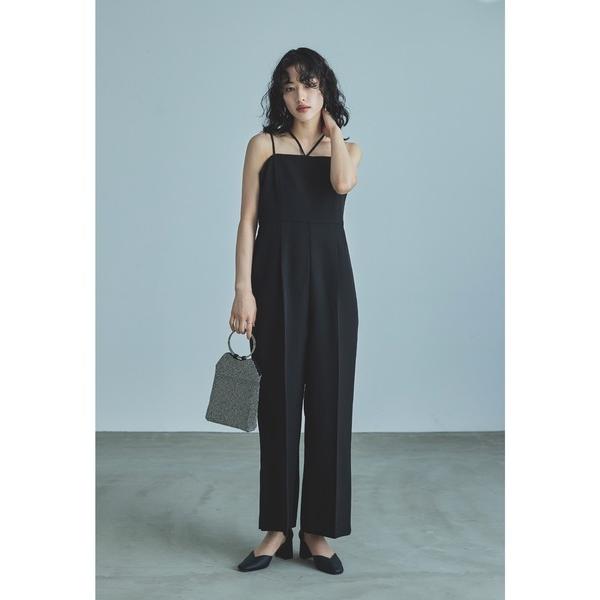 ZOZO問い合わせ番号:80335307ショップ:bflat，ビーフラットブランド:niana，ニアナ，ANDRESD，アンドレスド商品名:ダブルクロスオールインワンドレス パンツドレス ストライプ パーティードレス オケージョンドレス 結...