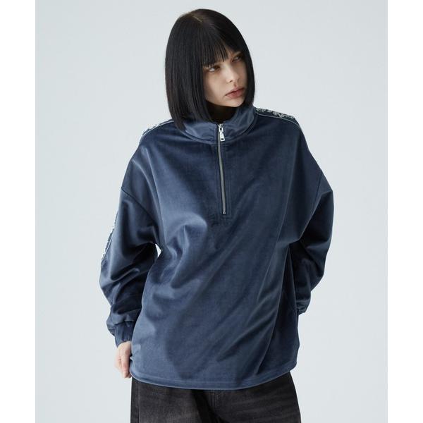 ZOZO問い合わせ番号:80369269ショップ:EMMA CLOTHES，エマ クローズブランド:VELNUS，ベルナス商品名:【VELNUS】Sideline velor half-zip pullover/サイドラインベロアハーフジッ...