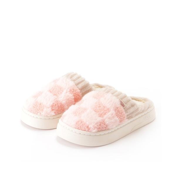 ZOZO問い合わせ番号:80436885ショップ:Lace Ladies，レースレディースブランド:Lace Ladies，レースレディース商品名:チェック コンビ ファー ラバーソール スリッパカテゴリ:インテリア>ルームシューズ/...