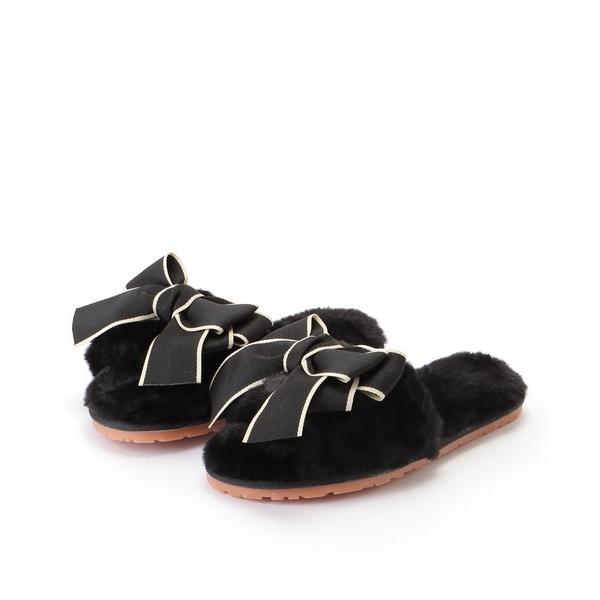 『タイムセール実施中』ZOZO問い合わせ番号:80436887ショップ:Lace Ladies，レースレディースブランド:Lace Ladies，レースレディース商品名:ビッグ リボン フラット ファー スリッパカテゴリ:インテリア>...