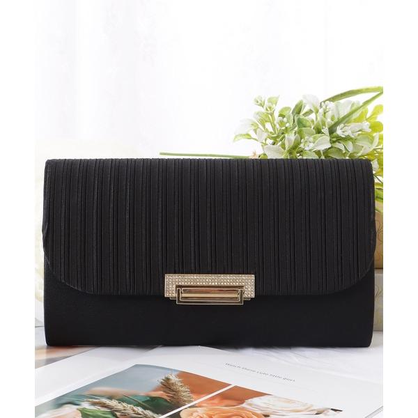 『タイムセール実施中』ZOZO問い合わせ番号:80436910ショップ:Lace Ladies，レースレディースブランド:Lace Ladies，レースレディース商品名:メタリック バックル プリーツ クラッチ バッグカテゴリ:バッグ&gt...