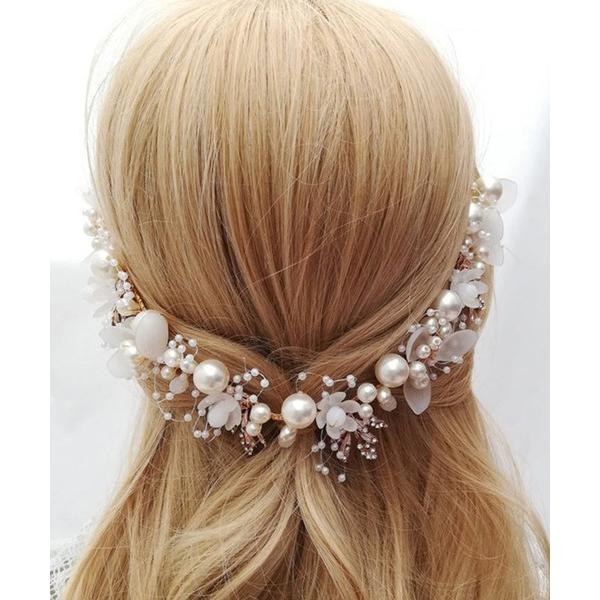 ZOZO問い合わせ番号:80436983ショップ:Lace Ladies，レースレディースブランド:Lace Ladies，レースレディース商品名:シアー フラワー パール ライン ヘッド ドレスカテゴリ:ヘアアクセサリー>その他ヘア...