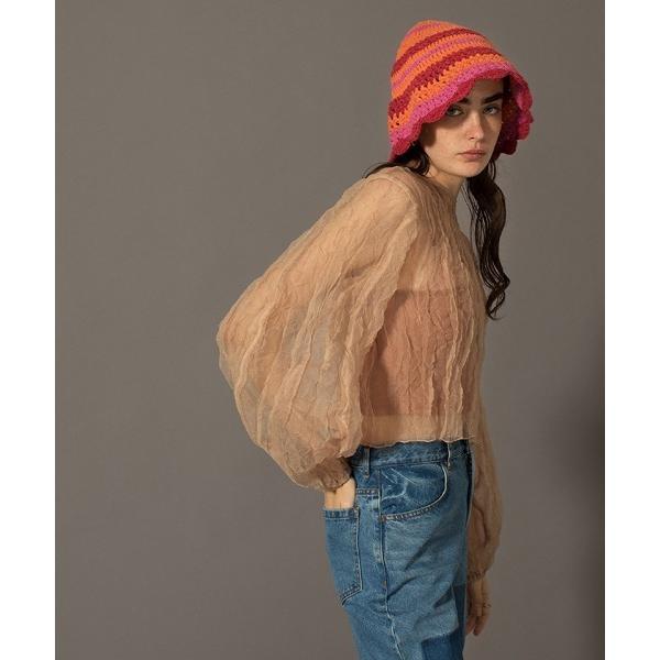 『セール実施中』ZOZO問い合わせ番号:80504753ショップ:leinwande，ラインヴァンドブランド:leinwande，ラインヴァンド商品名:Recycle Organdy Pleats Topカテゴリ:トップス>Tシャツ/...