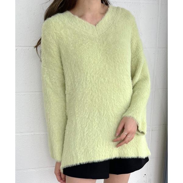 『セール実施中』ZOZO問い合わせ番号:80504838ショップ:Flowering，フラワーリングブランド:Flowering Korea，フラワーリングコリア商品名:Vネックシャギーニットカテゴリ:トップス>ニット/セーターブラン...