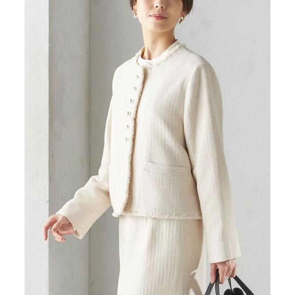 『セール実施中』ZOZO問い合わせ番号:80506019ショップ:SHIPS for women，シップス フォー ウィメンブランド:SHIPS，シップス商品名:〈セレモニー対応可〉スラブ ツイード ノーカラー ジャケット（セットアップ対応...