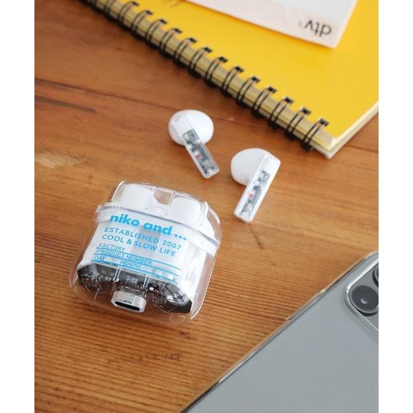 『セール実施中』ZOZO問い合わせ番号:80536631ショップ:niko and...，ニコアンドブランド:niko and...，ニコアンド商品名:オリジナルニコロゴクリアワイヤレスイヤホンカテゴリ:PC・スマホグッズ/家電>ヘッ...