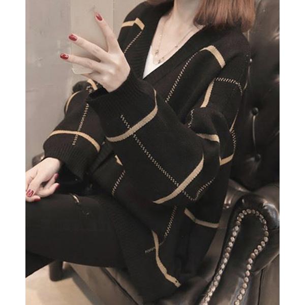 『タイムセール実施中』ZOZO問い合わせ番号:80537857ショップ:Ada.，エイダブランド:Miniministore，ミニミニストア商品名:【新色追加】ニットカーディガン BIGチェック柄秋冬カテゴリ:トップス>カーディガン/...