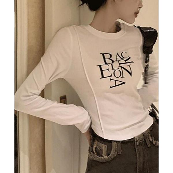 『セール実施中』ZOZO問い合わせ番号:80538055ショップ:FRP，エフアールピーブランド:MAISON DE THERESE，メゾン ド テレーズ，FRP，エフアールピー商品名:長袖トップス/Tシャツ BACロゴレタリングスリムライ...