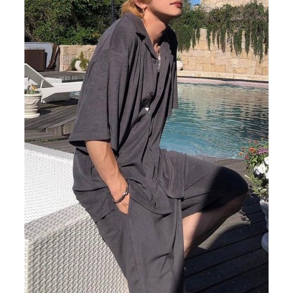 ZOZO問い合わせ番号:80602735ショップ:ADP.，エーディーピードットブランド:FLEX，フレックス商品名:【FLEX】Open collared pile set up / オープンカラーパイルセットアップカテゴリ:トップス&g...