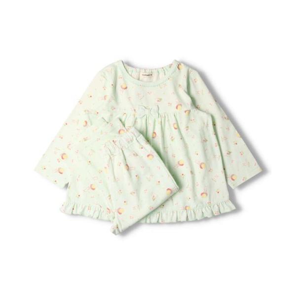 『タイムセール実施中』ZOZO問い合わせ番号:80635085ショップ:こどもの森e-shop，コドモノモリイーショップブランド:Kids Foret，キッズフォーレ商品名:ウサギ柄長袖パジャマカテゴリ:ルームウェア>ルームウェア/パ...