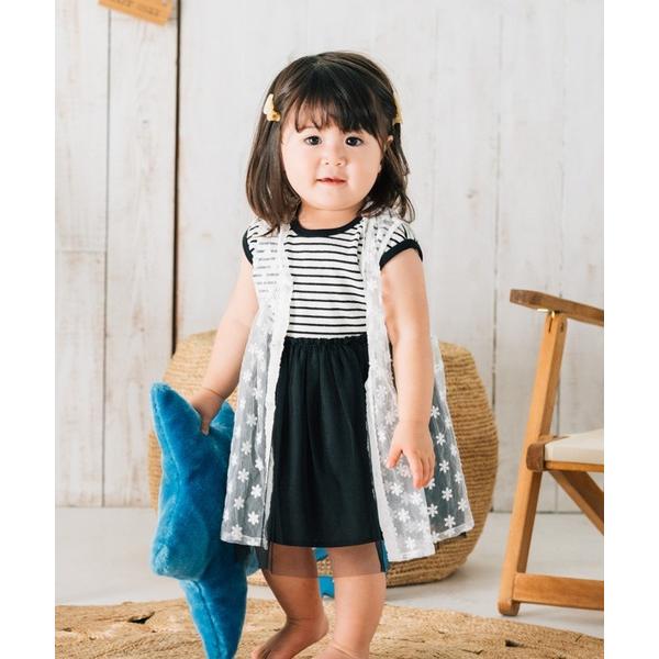 『セール実施中』ZOZO問い合わせ番号:80635222ショップ:こどもの森e-shop，コドモノモリイーショップブランド:kids zoo，キッズズー商品名:チュールレース刺繍ジレカテゴリ:トップス>ベストブランド品番:W42310...