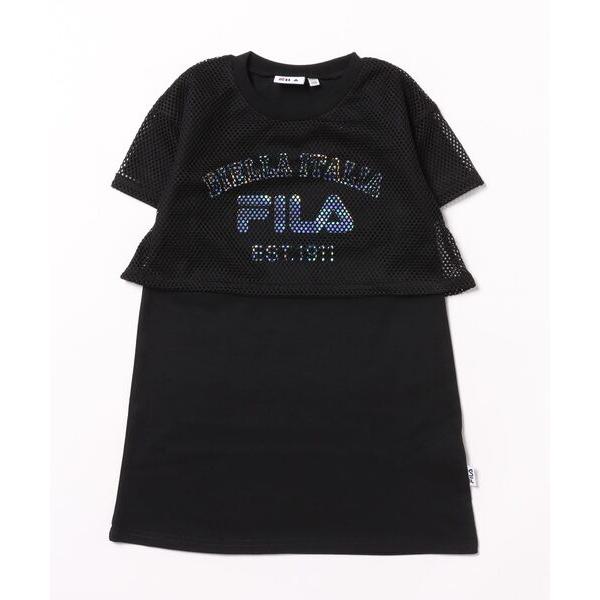 『タイムセール実施中』ZOZO問い合わせ番号:80707844ショップ:JUGLANS，ユグランスブランド:FILA，フィラ，JUGLANS，ユグランス商品名:「FILA」メッシュ重ねワンピース/キッズ/ガールズカテゴリ:ワンピース/ドレス...