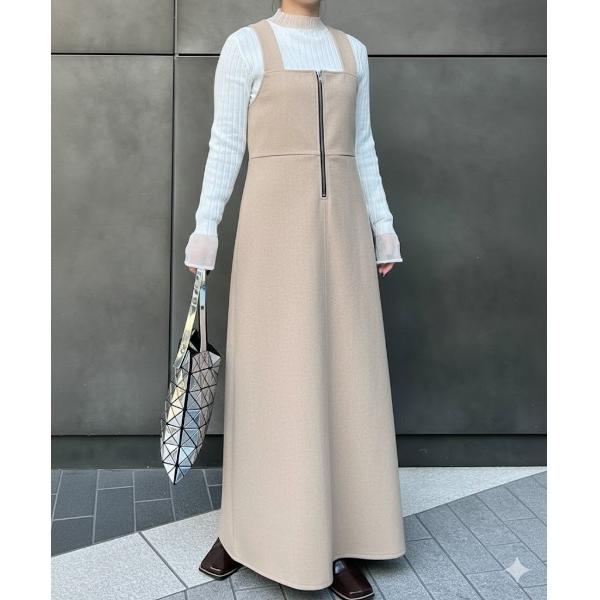 『セール実施中』ZOZO問い合わせ番号:80801374ショップ:A AMEL，エイメルブランド:Ayla，アイラ，A AMEL，エイメル商品名:《細見えシルエットが叶う、上品ジャンパースカート》 メルトンジップドレスカテゴリ:ワンピース/...