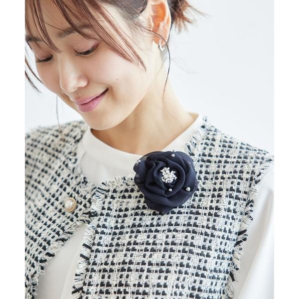 『セール実施中』ZOZO問い合わせ番号:80835905ショップ:ROPE' PICNIC，ロぺピクニックブランド:ROPE' PICNIC，ロペピクニック商品名:パール付きシフォンフラワーコサージュカテゴリ:アクセサリー>ブローチ/...