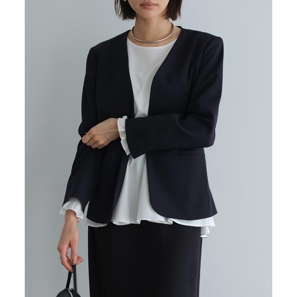 ZOZO問い合わせ番号:80840019ショップ:andme，アンドミーブランド:evernavy，エバーネイビー商品名:ノーカラージャケットカテゴリ:フォーマルスーツ/小物>スーツジャケットブランド品番:8100028素材:【本体】...