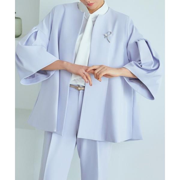 ZOZO問い合わせ番号:80907278ショップ:RUIRUE BOUTIQUE，ルイルエブティックブランド:RUIRUE BOUTIQUE，ルイルエブティック商品名:ノーカラーフレアースリーブパンツスーツカテゴリ:フォーマルスーツ/小物&...