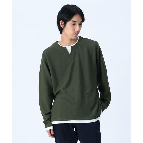 『セール実施中』ZOZO問い合わせ番号:80939909ショップ:BEAMS HEART，ビームスハートブランド:BEAMS HEART，ビームスハート商品名:【ユニセックス】スリットネック フェイクレイヤー ロングスリーブカテゴリ:トップ...