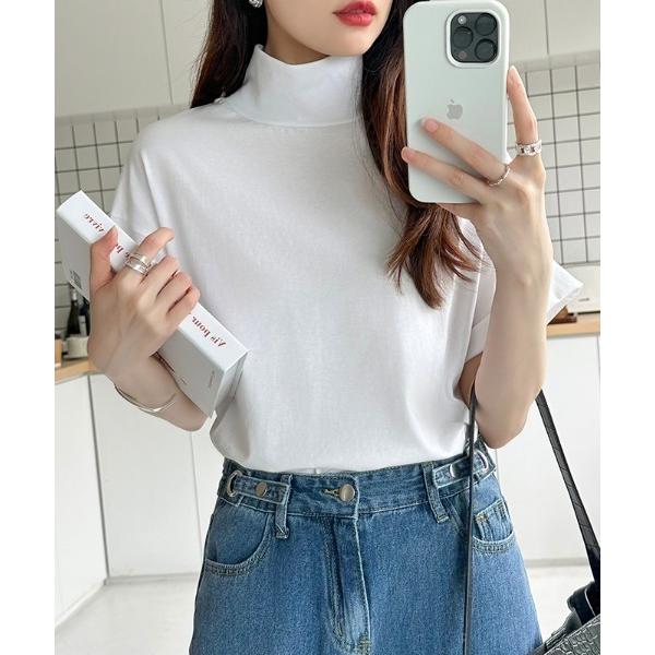 『タイムセール実施中』ZOZO問い合わせ番号:80970785ショップ:Ada.，エイダブランド:COCOMOMO，ココモモ商品名:【選べる2タイプ×カラー展開あり】 半袖Tシャツ ハイネック モックネック Tシャツ カットソー スリット ...