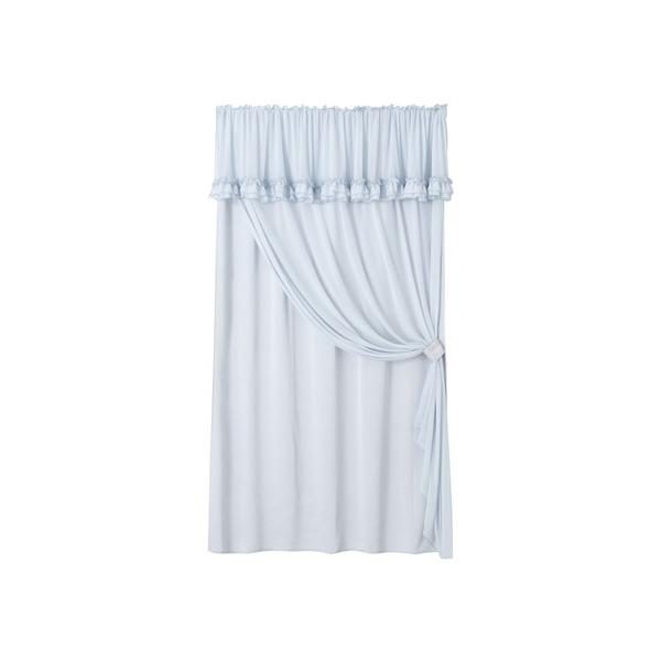 ZOZO問い合わせ番号:81000975ショップ:Francfranc，フランフランブランド:Francfranc，フランフラン商品名:フリルバランス ダブルカーテン H2000×W1000 ライトブルーカテゴリ:インテリア>インテリ...