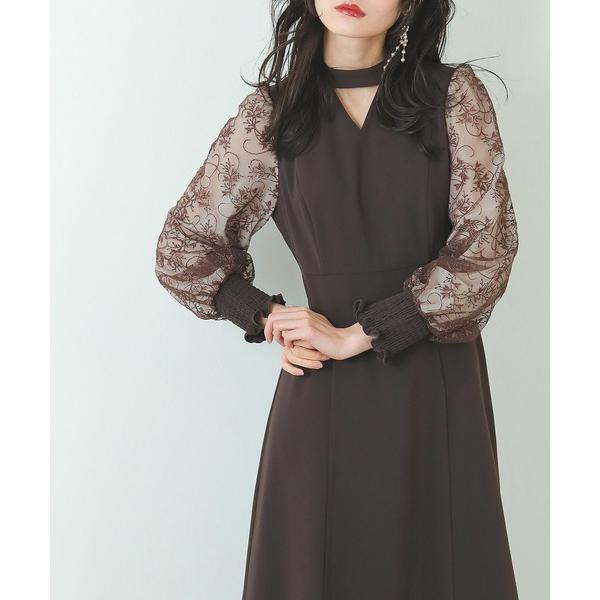 『セール実施中』ZOZO問い合わせ番号:81004484ショップ:Kana，カナブランド:Kana，カナ，ANDRESD，アンドレスド商品名:刺繍 シアー トライアングルデザイン エンブロイダリー ワンピース パーティー ドレス  結婚式 ...