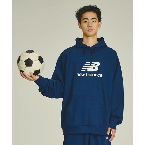 『タイムセール実施中』ZOZO問い合わせ番号:81038725ショップ:New Balance，ニューバランスブランド:New Balance，ニューバランス商品名:Sport Essentials Stacked Logo スウェットフー...