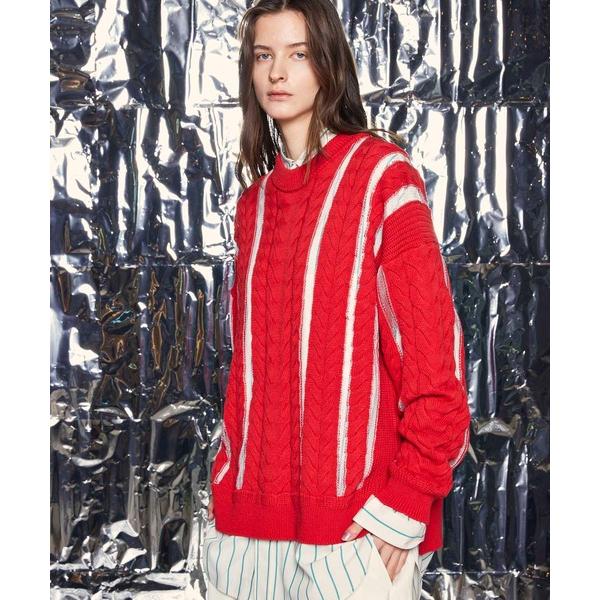 ZOZO問い合わせ番号:81102864ショップ:MAISON SPECIAL，メゾン スペシャルブランド:MAISON SPECIAL，メゾンスペシャル商品名:《UNISEX》Cable Knitting Sheer Intarsia P...