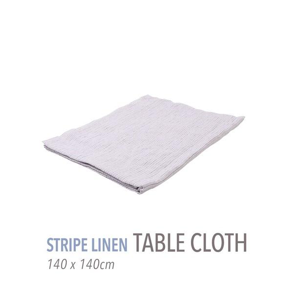 ZOZO問い合わせ番号:81227576ショップ:TOMORROWLAND，トゥモローランドブランド:TOMORROWLAND HOME，トゥモローランドホーム商品名:ストライプリネン テーブルクロス（140cm X 140cm）カテゴリ:...