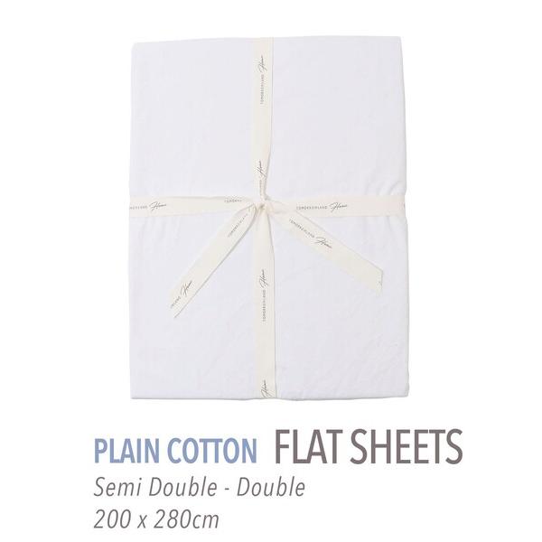 『タイムセール実施中』ZOZO問い合わせ番号:81227619ショップ:TOMORROWLAND，トゥモローランドブランド:TOMORROWLAND HOME，トゥモローランドホーム商品名:プレーンコットン フラットシーツ（セミダブル〜ダブ...