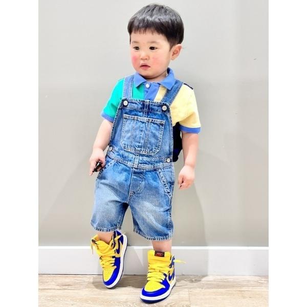 『タイムセール実施中』ZOZO問い合わせ番号:81258286ショップ:GAP，ギャップブランド:GAP，ギャップ商品名:babyGap ウォッシュウェル ショートデニム オーバーオールカテゴリ:オールインワン・サロペット>サロペット...