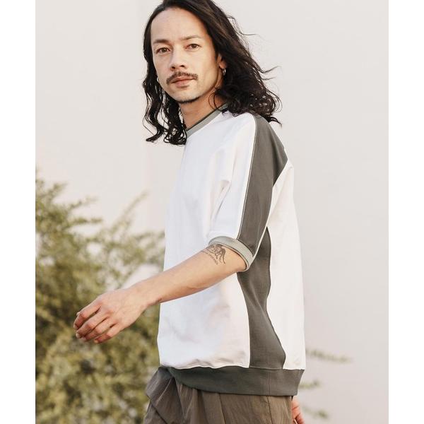 『セール実施中』ZOZO問い合わせ番号:81353312ショップ:CAMBIO，カンビオブランド:CAMBIO，カンビオ商品名:mt8824- Color Switch Dolman Sleeve Short Sleeve Cut sew ...