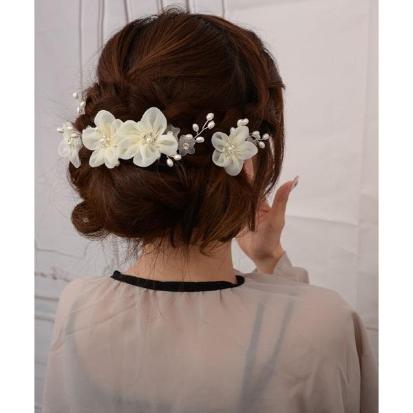 『セール実施中』ZOZO問い合わせ番号:81353828ショップ:VIBGYOR，ヴィブジョーブランド:VIBGYOR Women，ヴィブジョー　ウィメン商品名:【float】フラワー パール かんざし/髪飾り/Uピン【3個セット/ドレス/...