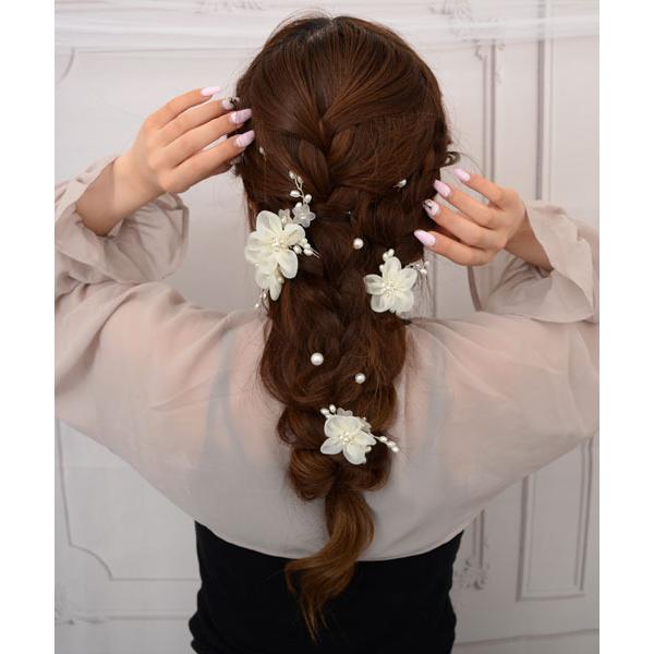 『セール実施中』ZOZO問い合わせ番号:81353862ショップ:Mayree，メイリーブランド:Mayree，メイリー商品名:【float】フラワー パール かんざし/髪飾り/Uピン【3個セット/ドレス/結婚式/成人式/着物/浴衣】カテゴ...