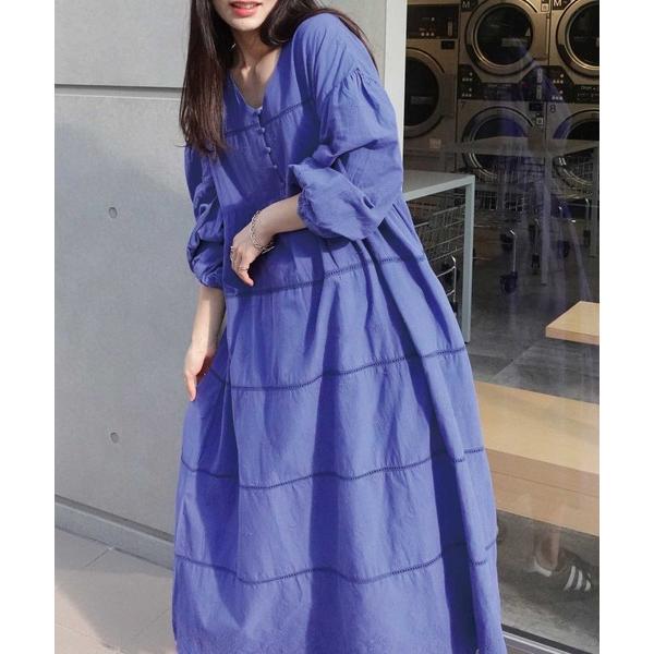 『タイムセール実施中』ZOZO問い合わせ番号:81354524ショップ:CORNERS，コーナーズブランド:CORNERS，コーナーズ商品名:コットンレースVネックロングワンピースカテゴリ:ワンピース/ドレス>ワンピースブランド品番:...