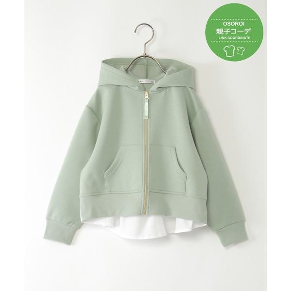『タイムセール実施中』ZOZO問い合わせ番号:81387422ショップ:ikka LOUNGE，イッカラウンジブランド:ikka，イッカ商品名:【親子コーデ】GOKU楽裾レイヤードダンボールジップパーカー（120~160cm）カテゴリ:トッ...