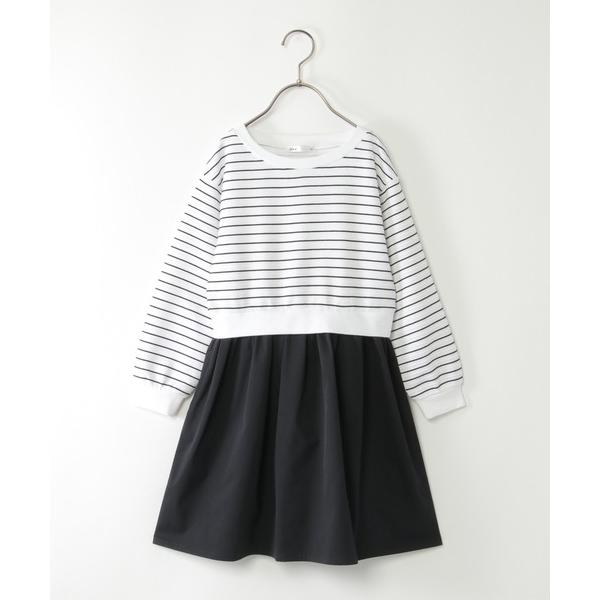 『タイムセール実施中』ZOZO問い合わせ番号:81387424ショップ:ikka LOUNGE，イッカラウンジブランド:ikka，イッカ商品名:【親子コーデ】リップルボーダードッキングワンピース（120~160cm）カテゴリ:ワンピース/ド...