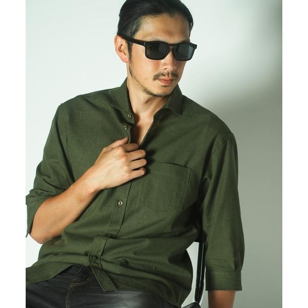 ZOZO問い合わせ番号:81388715ショップ:MEN'S BIGI，メンズビギブランド:RATTLE TRAP，ラトルトラップ商品名:COOL MAX フレンチリネン混 7分袖 シャツカテゴリ:トップス>シャツ/ブラウスブランド品...