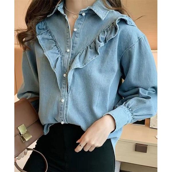 『セール実施中』ZOZO問い合わせ番号:81424171ショップ:FRP，エフアールピーブランド:MAISON DE THERESE，メゾン ド テレーズ，FRP，エフアールピー商品名:ポロネックデニムシャツカテゴリ:トップス>シャツ...