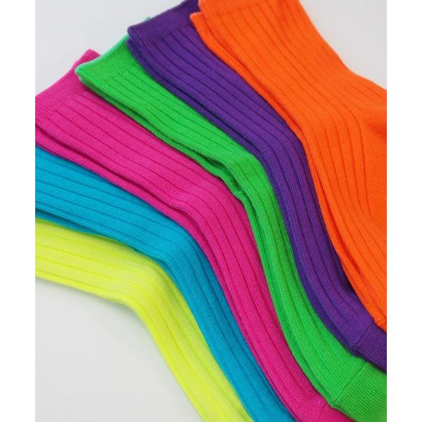 『タイムセール実施中』※このアイテムは返品・交換対象外商品です。ZOZO問い合わせ番号:81484980ショップ:MAZEMAZE，マゼマゼブランド:stample，スタンプル商品名:ネオン　リブクルーソックス　【6足セット】カテゴリ:レッ...