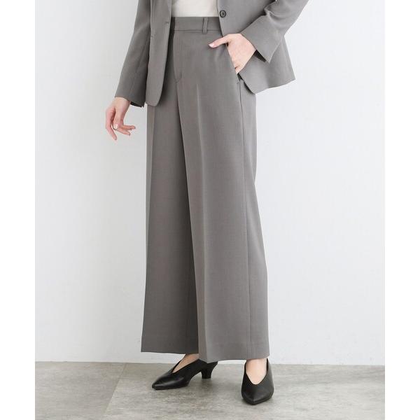 ZOZO問い合わせ番号:81485557ショップ:INDIVI，インディヴィブランド:INDIVI，インディヴィ商品名:【洗える／UVケア／SETUP可能】ウール調ワイドパンツカテゴリ:フォーマルスーツ/小物>スーツパンツブランド品番...