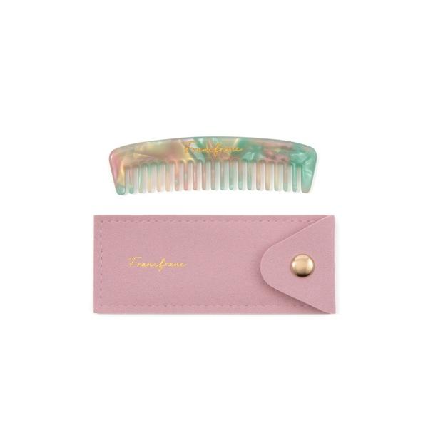 ※このアイテムは返品・交換対象外商品です。ZOZO問い合わせ番号:81486366ショップ:Francfranc，フランフランブランド:Francfranc，フランフラン商品名:ポーチ付き コーム S ライトグリーンカテゴリ:ビューティーグ...